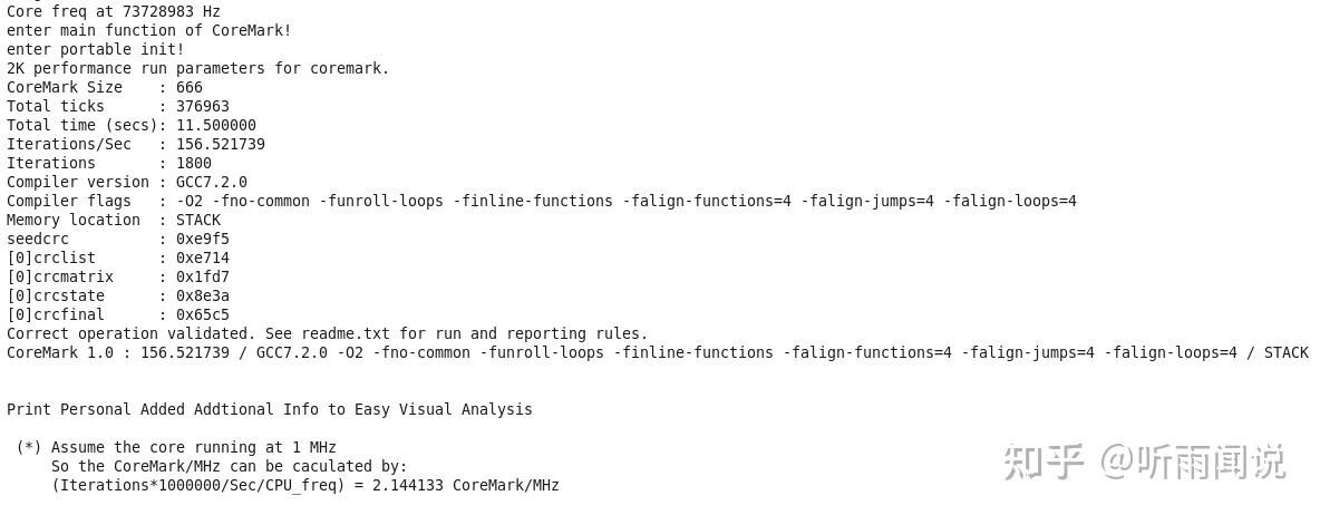 RISC-V vs Cortex-M CoreMark 跑分对比 - 知乎