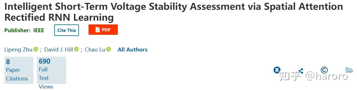 Intelligent Short-Term Voltage Stability Assessment via Spatial Attention Rectified RNN Learning ...