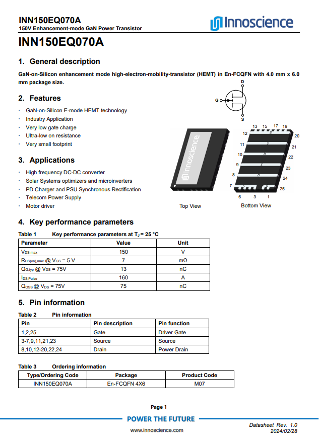 英诺赛科 100-150V 推出 Topside cooling 封装En-FCQFN GaN - 知乎