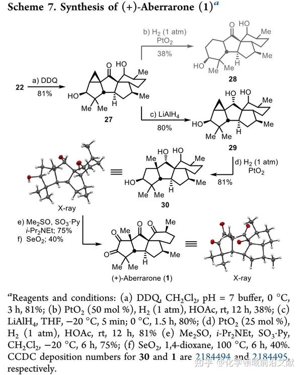 Carreira组JACS：高效串联反应实现(+)-Aberrarone的15步对映选择性全合成 - 知乎