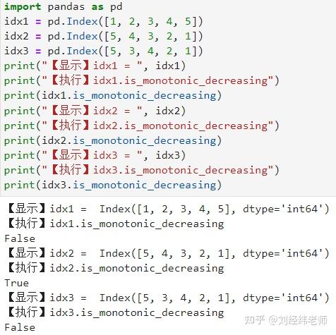 检查Index对象是否单调递减 pandas.Index.is_monotonic_decreasing - 知乎
