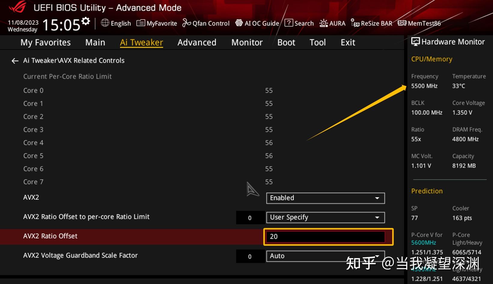 华硕主板如何设置AVX2倍频偏移 - 知乎