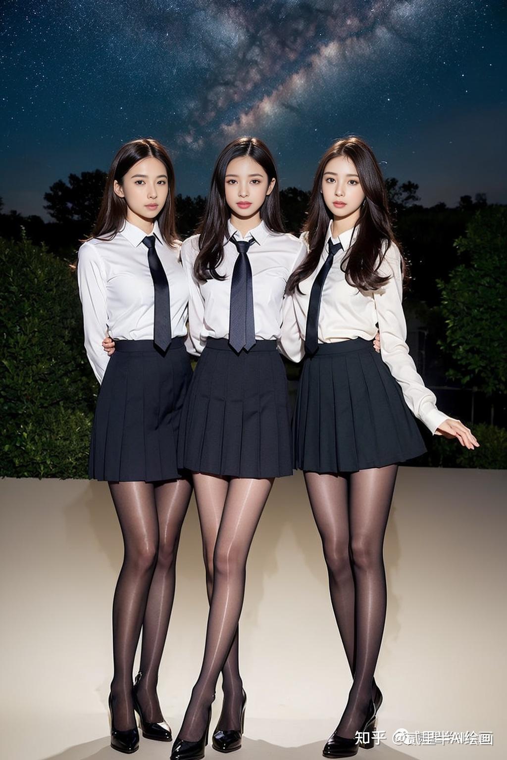AI绘画：星空璀璨，时光永恒的JK女孩 - 知乎