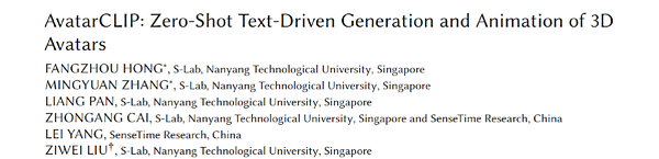 AvatarCLIP：仅用自然语言驱动实现制作3D avatar动画 - 知乎