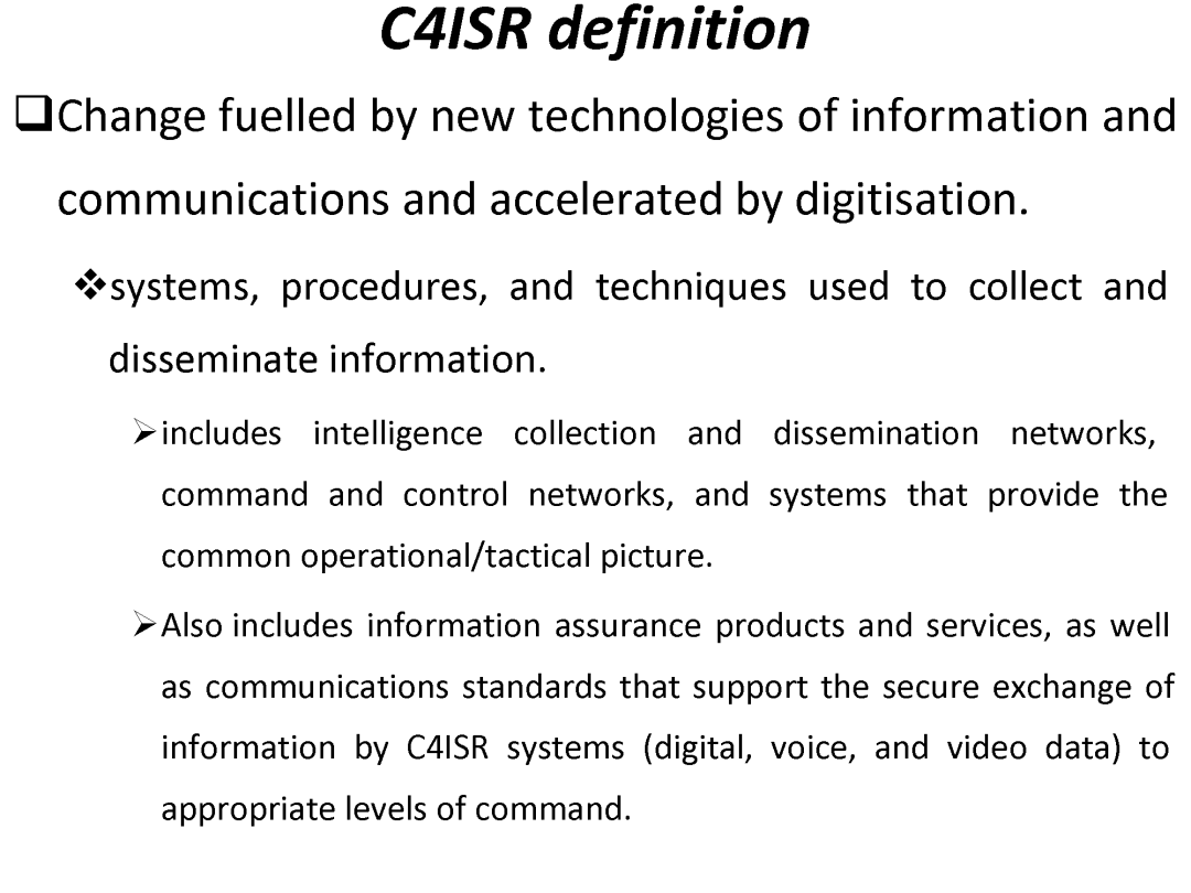 《C4ISR基础知识：概念、定义、理论》27页slides - 知乎