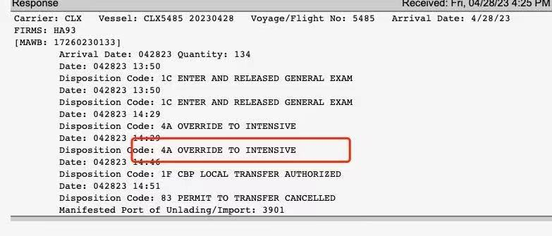 美国海关查验的各种代码的含义 - 知乎