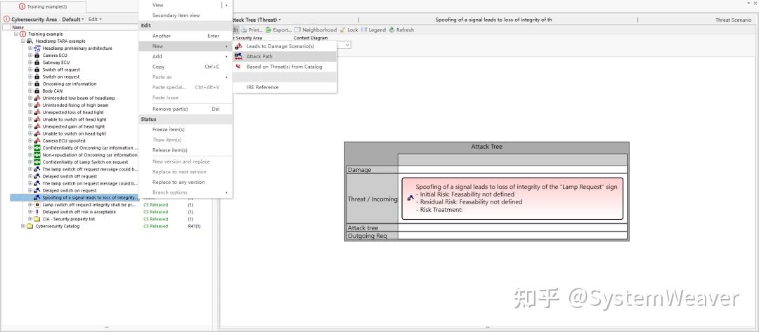 基于SystemWeaver攻击树进行车辆威胁的攻击路径分析 - 知乎