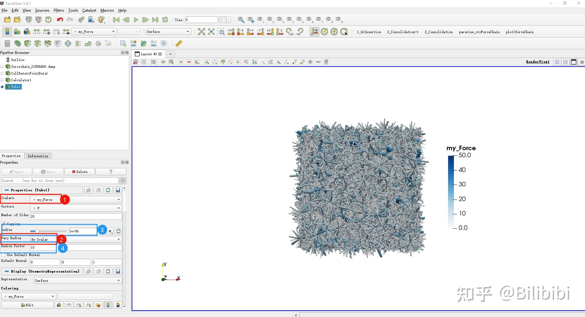 Paraview 批处理绘制力链图 - 知乎