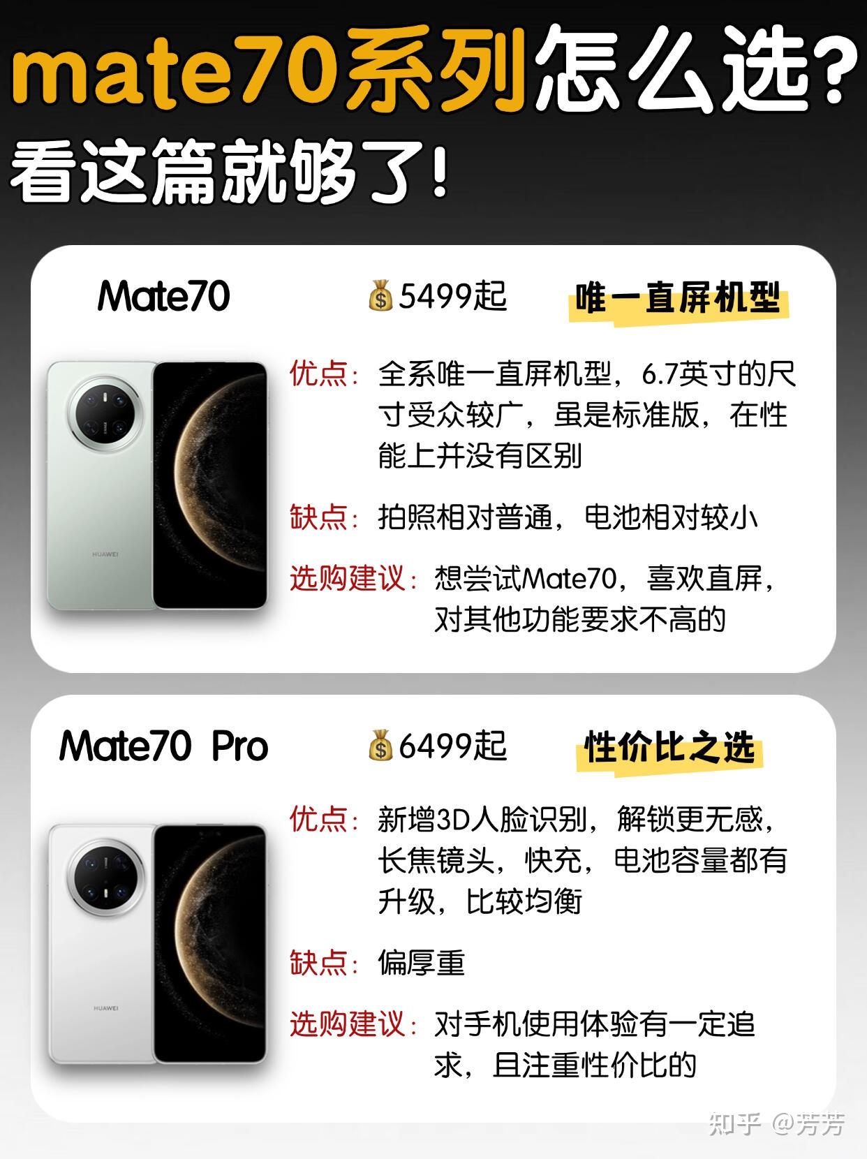 华为mate70和p70pro买哪个