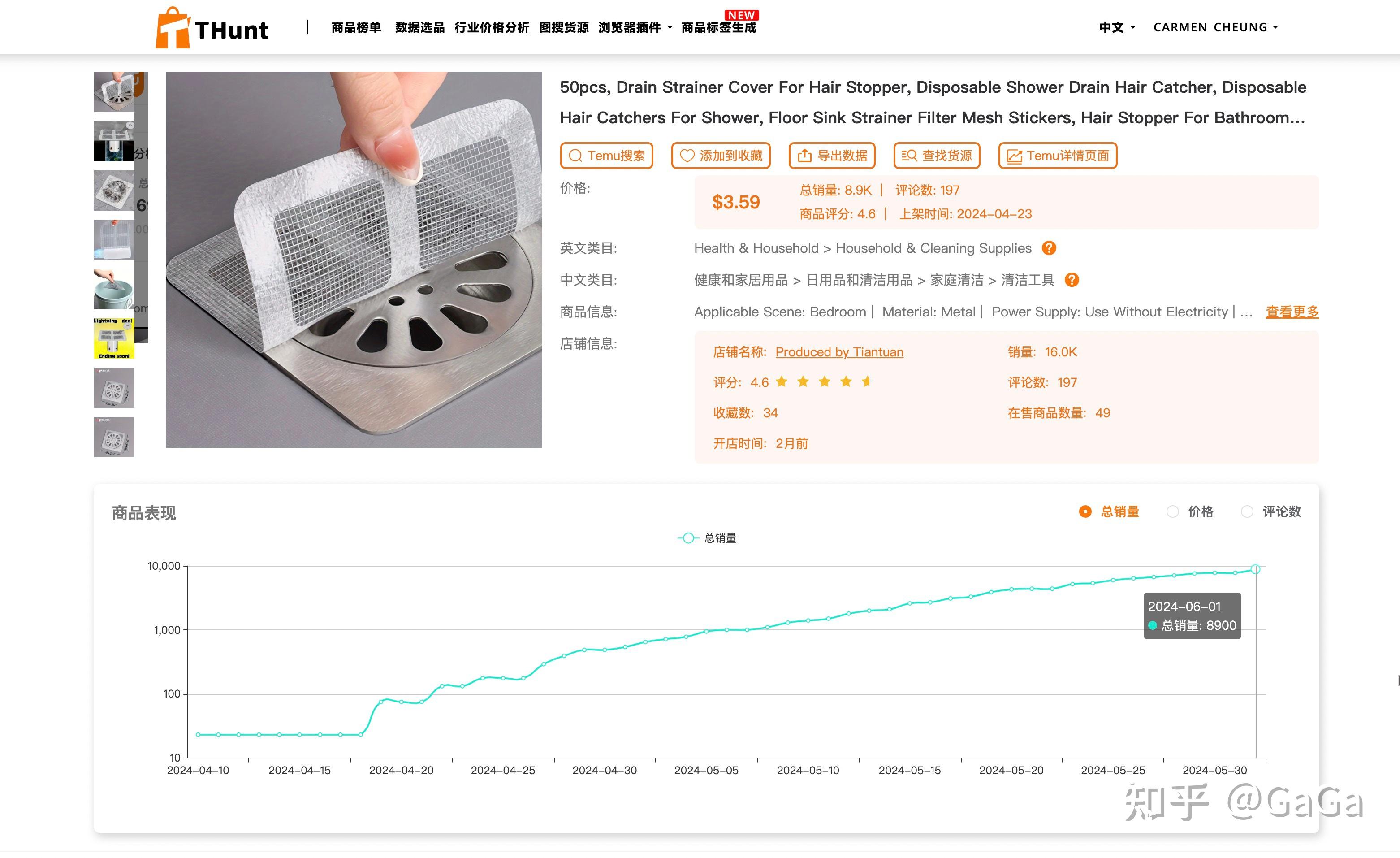 Temu 选品方法 temu 卖家强推：免费选品分析工具 THunt - 知乎
