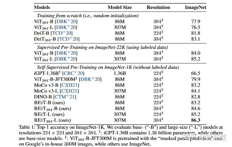 BEIT: BERT Pre-Training of Image Transformer - 知乎