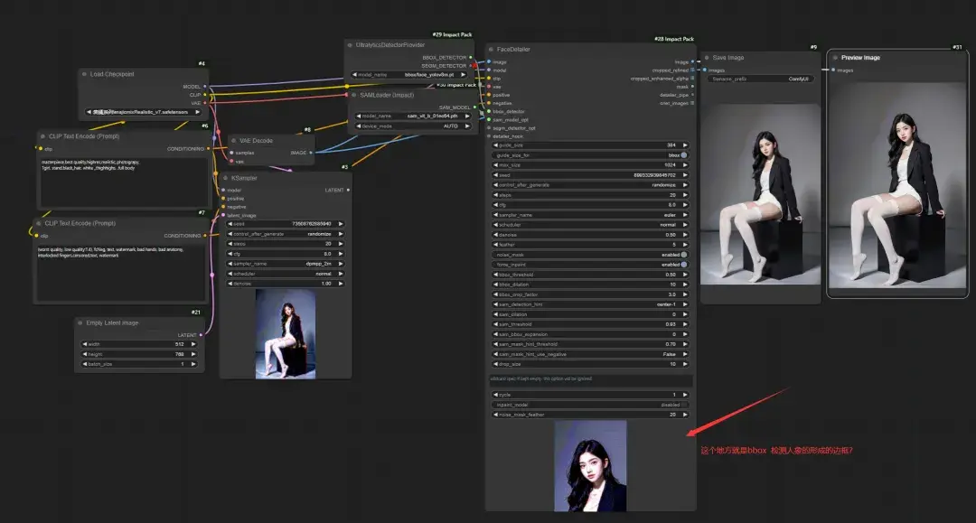 comfyui面部修复工作流，impact-pack冲击包一个节点轻松解决！ - 知乎