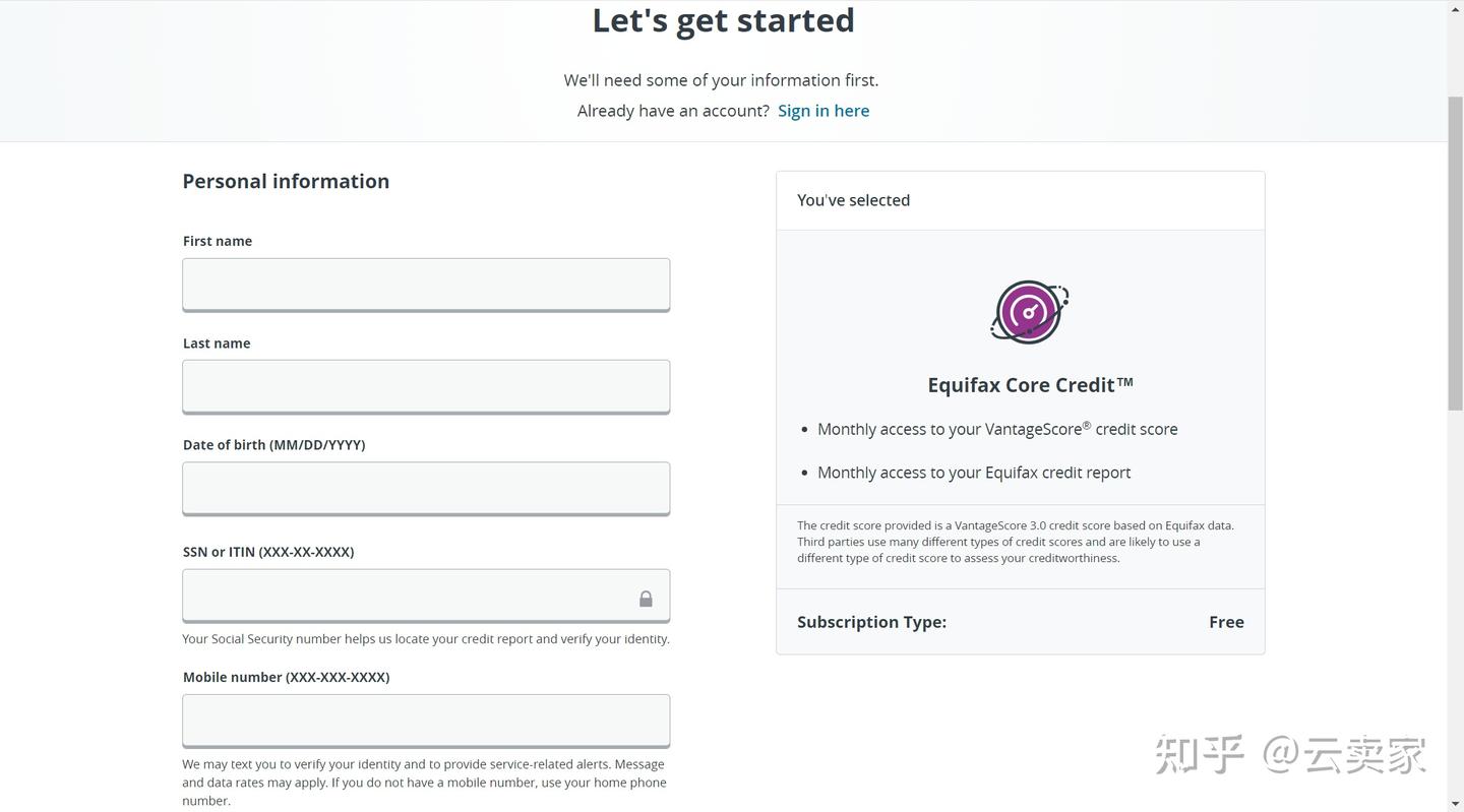 如何用ITIN注册Equifax查看自己的美国信用 - 知乎
