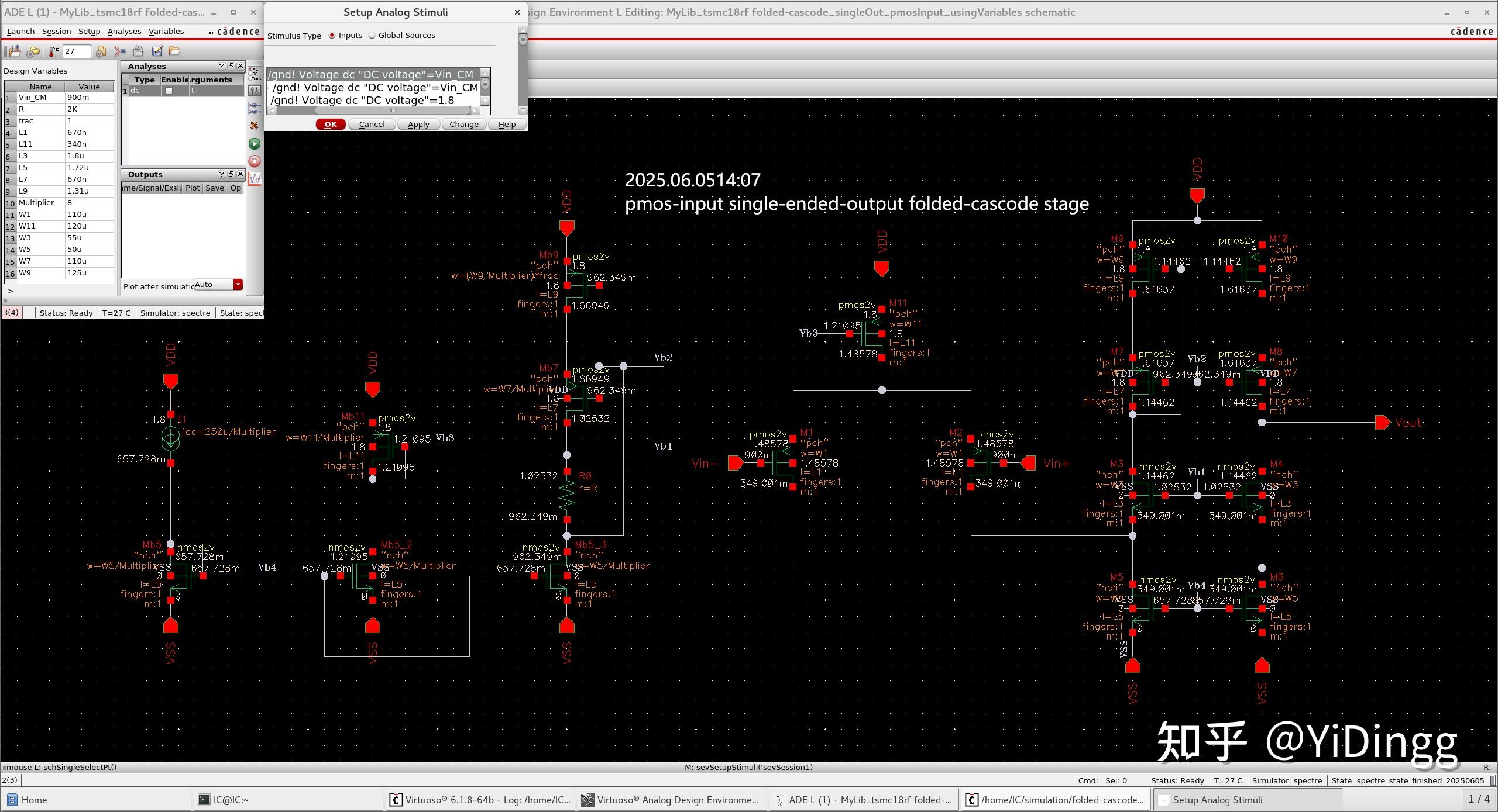 Cadence Virtuoso 教程 (九)：基于 gm/Id 方法的折叠式共源共栅运放设计 (Design of Folded-Cascode Stage) - 知乎