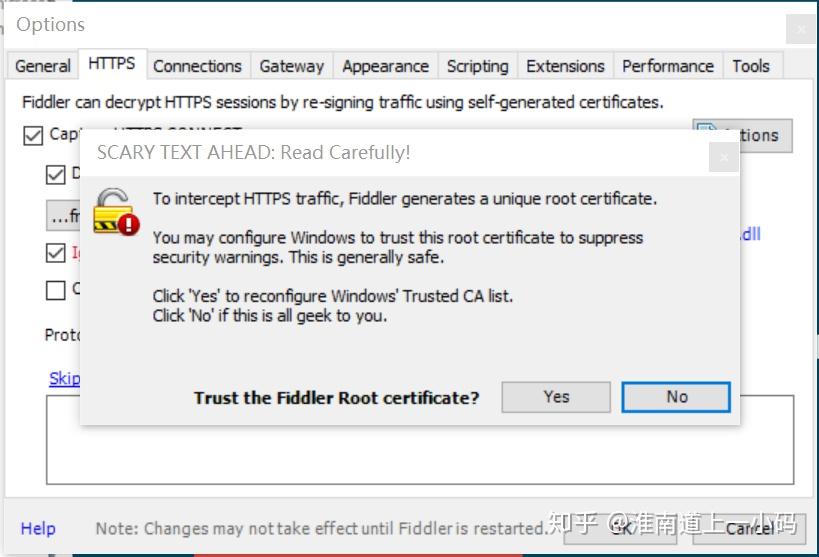 代理抓包工具Fiddler的安装、浏览器配置证书以及手机配置证书步骤 - 知乎