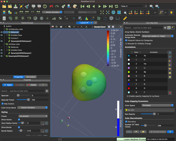 NWChem + ParaView绘制分子静电势图 - 知乎