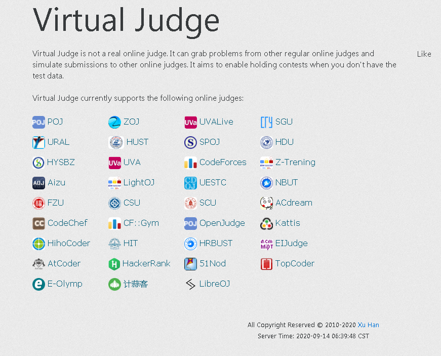 酷站推荐 - vjudge.net - Virtual Judge | online judge