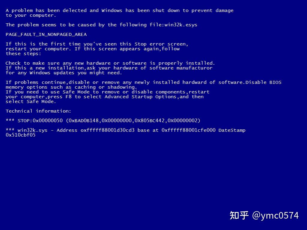 电脑蓝屏的分析(1）-画面的区别 - 知乎