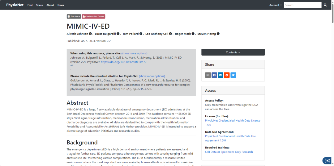 院士都在用的数据库——MIMIC数据库(含关键页面链接) - 知乎