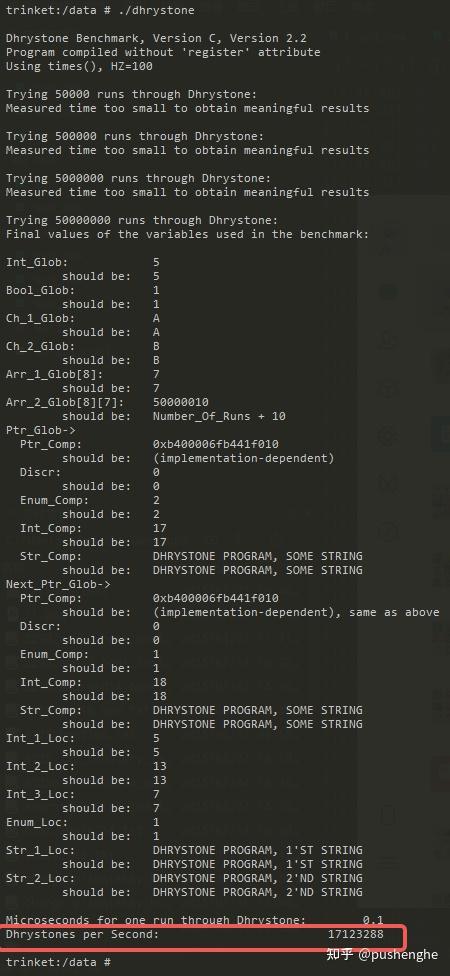 Dhrystone基准(Benchmark)测试 - 知乎