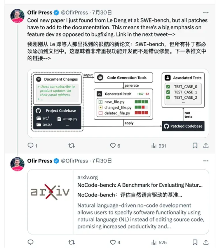 从Debugger到Developer : 低代码时代新基准NoCode-bench，SWE-Bench作者力荐 - 知乎