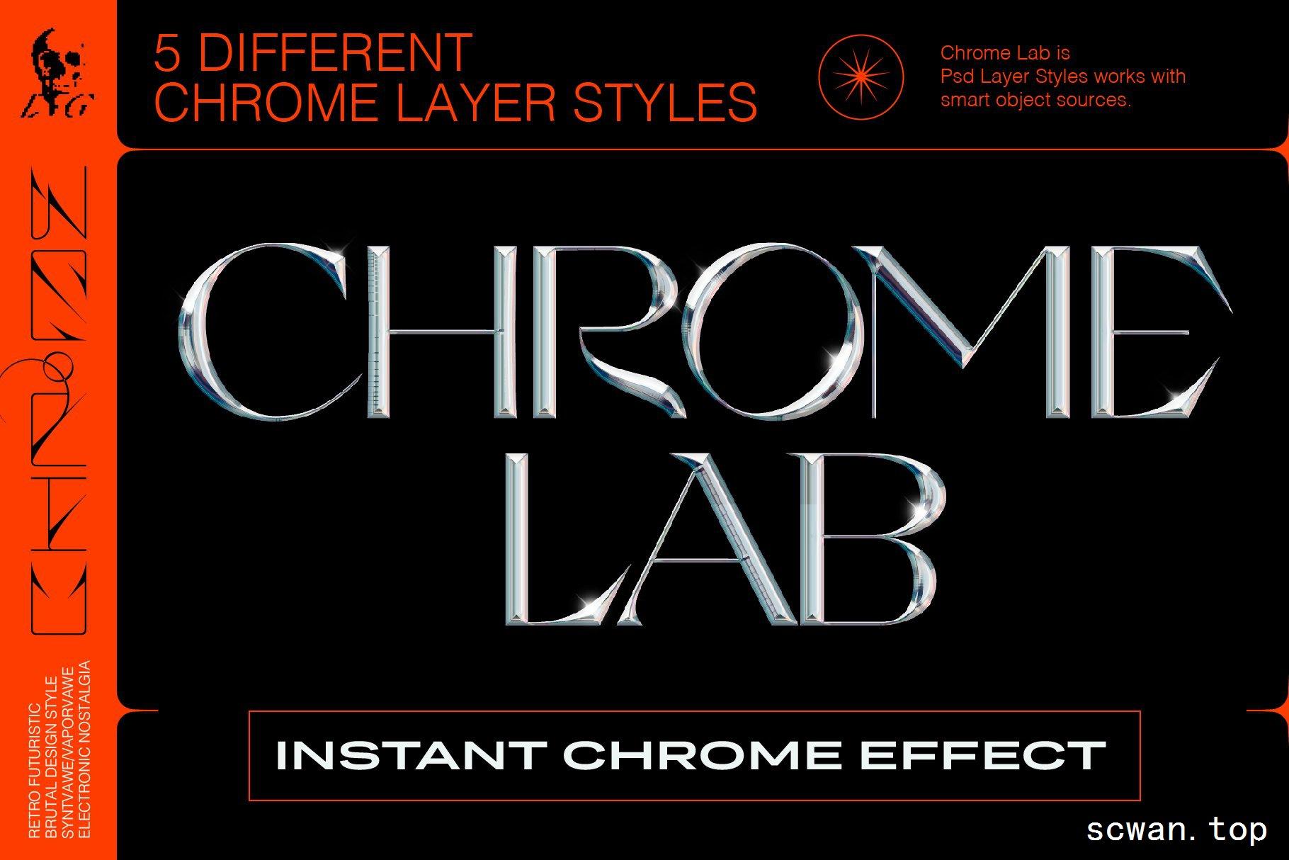 5种复古未来主义抽象酸性外观镀铬元素PSD字体样式合集 Chrome Lab - 知乎
