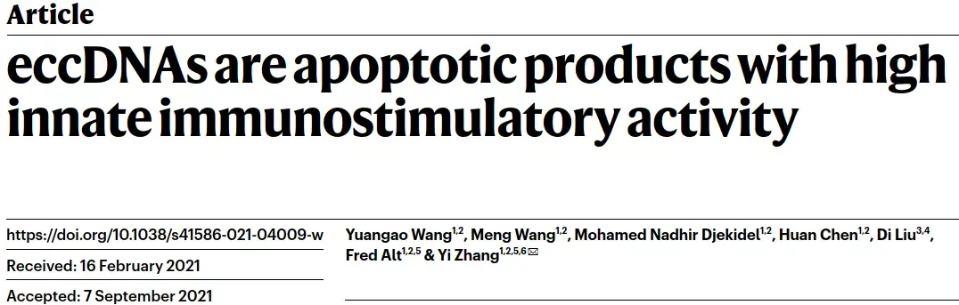 专家点评Nature | 突破！张毅团队揭秘染色体之外环状DNA的前世今生 - 知乎