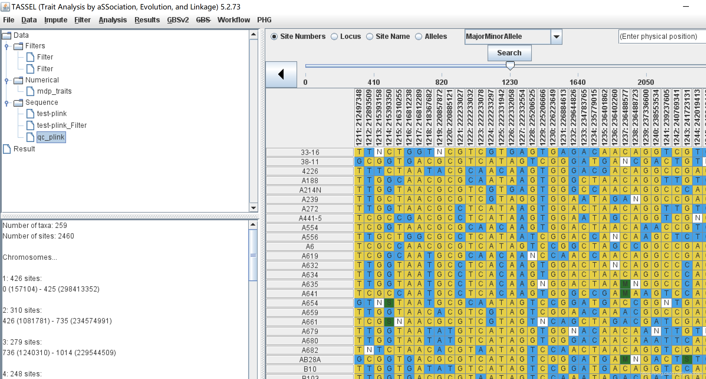 使用TASSEL学习GWAS笔记（2/6）：对基因型数据进行质控及导出基因型 - 知乎