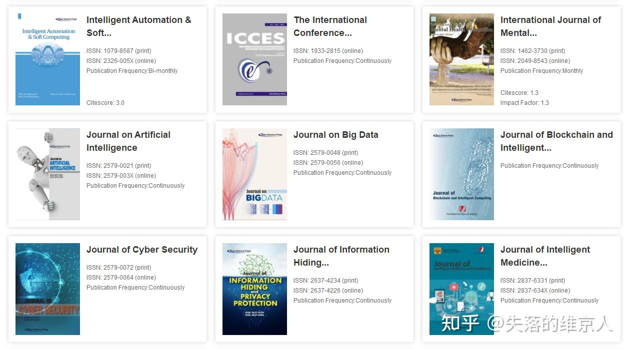 Tech Science Press (TSP) 出版社会议论文集 期刊征稿 - 知乎