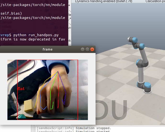 【入门】pytorch手势姿态估计 + CoppeliaSim机械臂UR5仿真（附代码） - 知乎