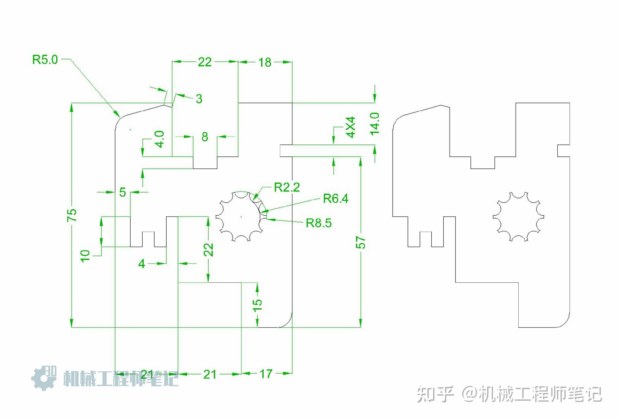 50例CAD练习图分享给大家，别忘了收藏哟！ - 知乎