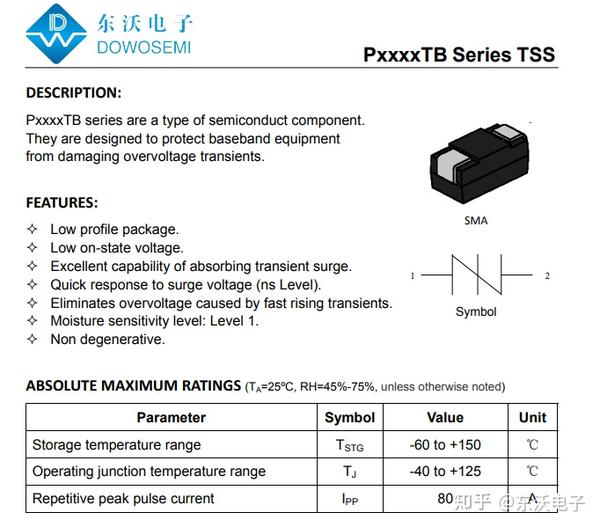 半导体放电管TSS选型指南，超齐全 - 知乎