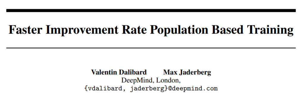 DeepMind的FIRE PBT自动超参数调整，更快的模型训练和更好的最终性能 - 知乎