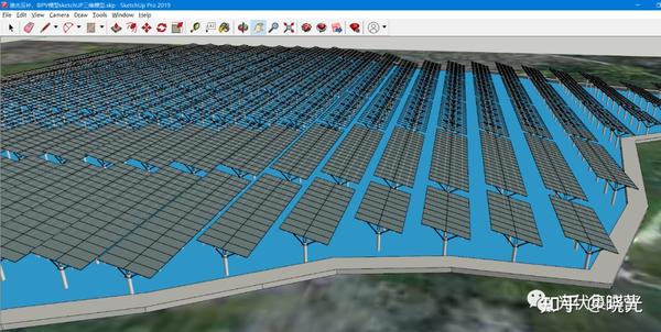 光伏 | 渔光互补、BIPV模型sketchUP三维模型 - 知乎