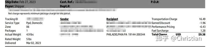 美国FedEx账单详解 - 知乎