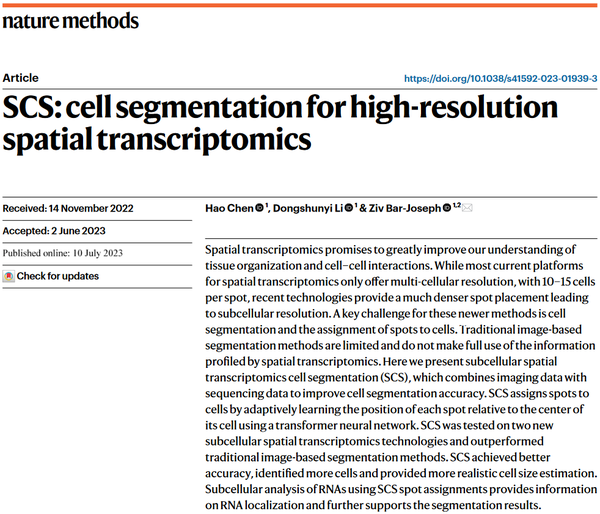 Nat Methods | 高分辨率空间转录组学的细胞分割 - 知乎