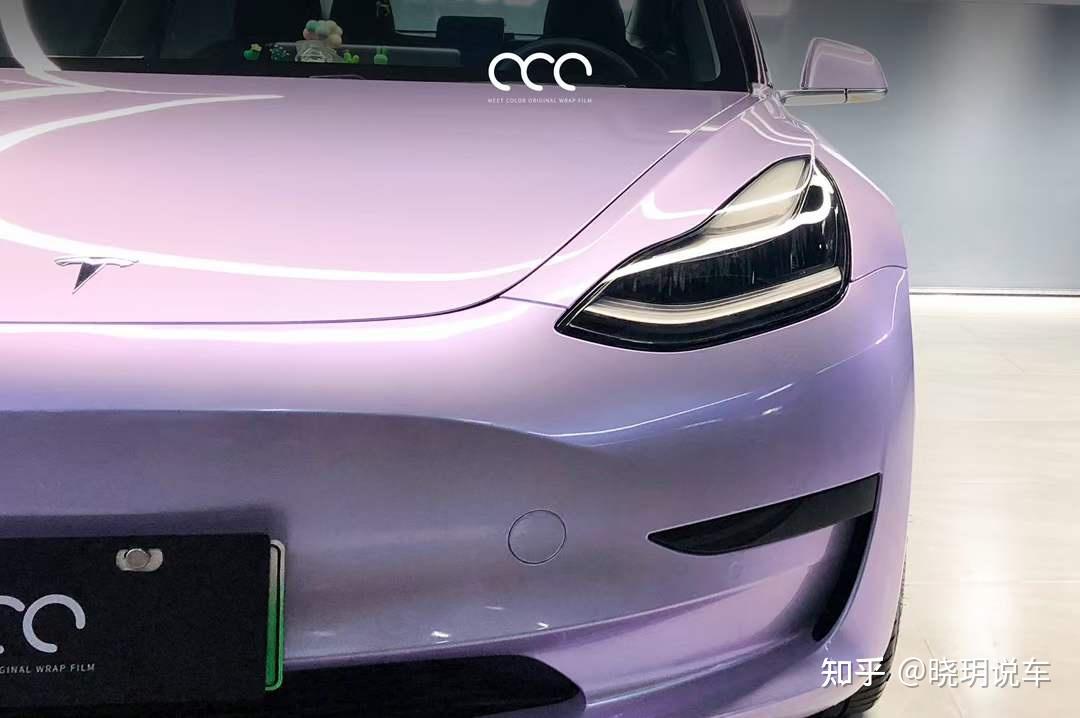 特斯拉Model 3 PET渐变亮面银幻紫 - 知乎