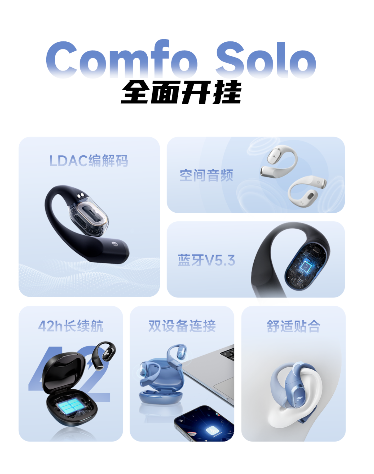 漫步者全新开放式耳机Comfo Solo发布，空间音频加持 - 知乎