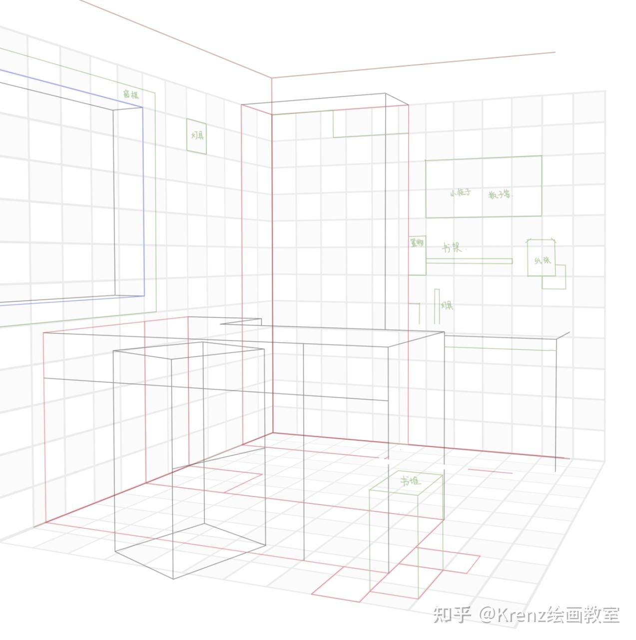 Krenz绘画教室【优秀作业心得】基础透视与结构-0103 - 知乎