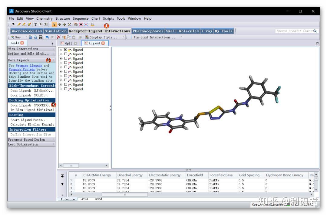 分子模拟软件Discovery Studio教程(二)：精准的分子对接技术 - 知乎