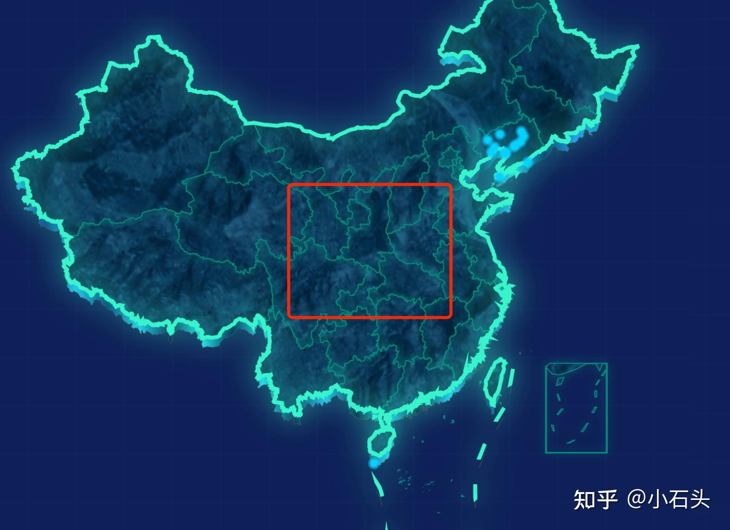 Echarts地图可视化以“高亮发光外轮廓+伪3D效果”为例验证多图层叠加还原UI设计方案 - 知乎