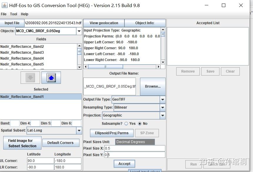 利用HEG软件将MODIS文件转为TIFF格式 - 知乎