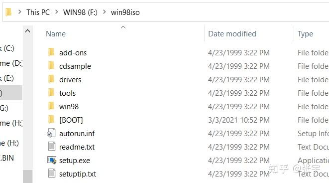 从硬盘安装 Windows 98 - 知乎