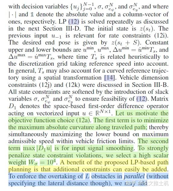 Trajectory Planning Under Vehicle Dimension Constraints Using Sequential Linear Programming - 知乎