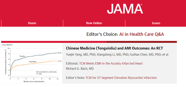 杨跃进教授团队携通心络CTS-AMI研究荣登国际权威期刊JAMA！ - 知乎