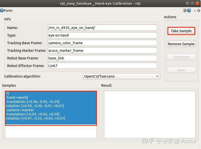 RM机械臂与Realsense D435手眼标定教程 - 知乎