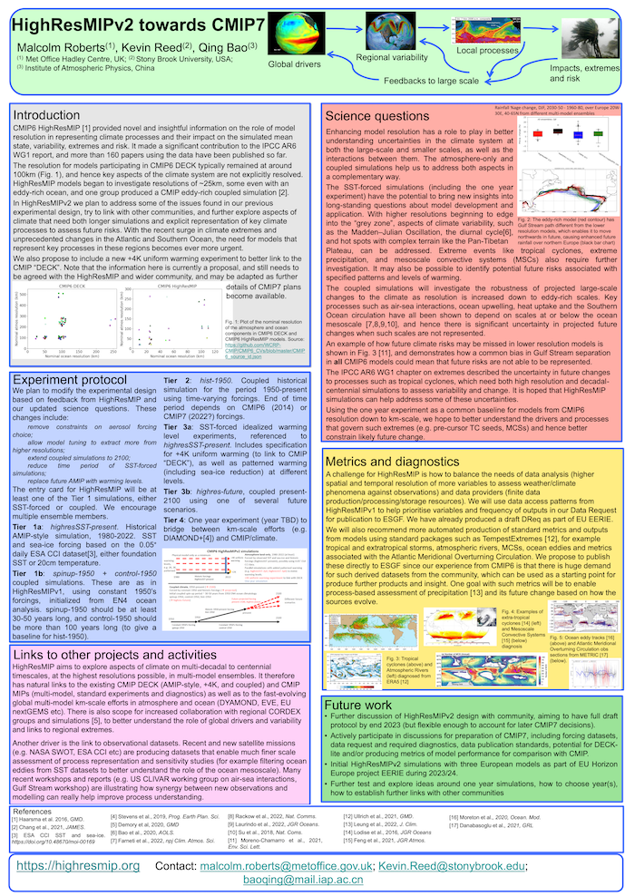大气所包庆研究员参加CMIP国际高分辨率比较计划主席会议，筹划CMIP7 HighResMIP科学计划 - 知乎