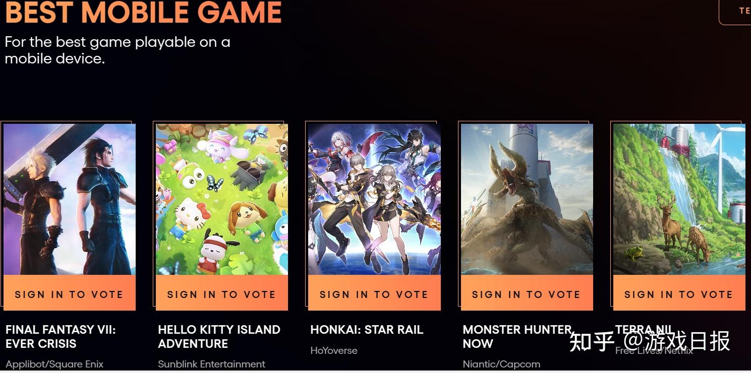 国产之光！米哈游《原神》《崩铁》获TGA2023提名 - 知乎