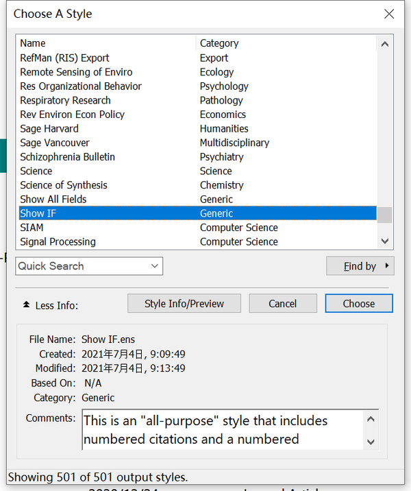 如何用EndNote显示2023年发布的SCI影响因子？ - 知乎