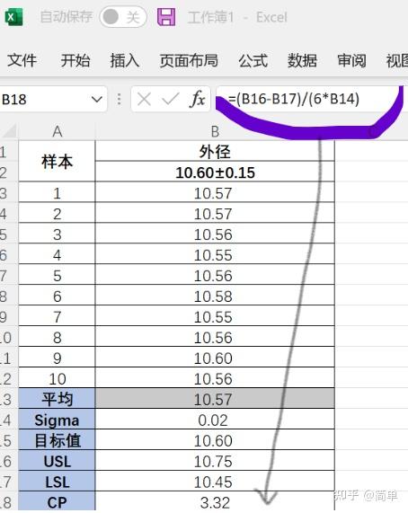 用Excel计算流程Cp/Cpk - 知乎